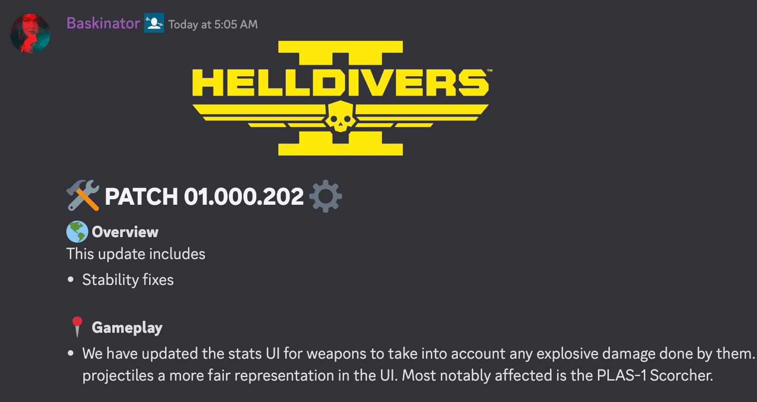 Helldivers 2 Patch 01.000.202: Crashes & Disconnect Fixes